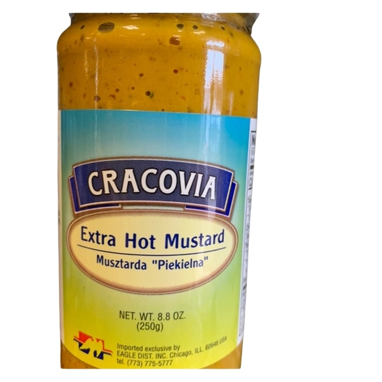 Cracovia Super Extra Hot Mustard 227g (12 per case) - Lunii Foods